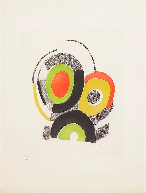 Bonhams : Sonia Delaunay; Composition with Concentric Circles;