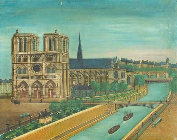 Bonhams : Louis Vivin (French, 1861-1936) Notre Dame 20 x 25in (51 x 63½cm)