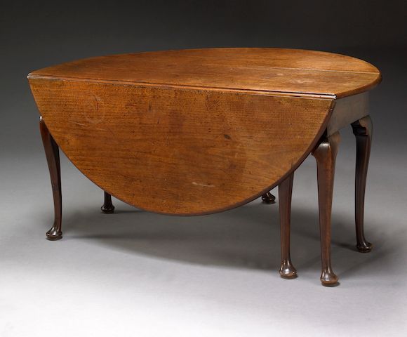 Bonhams : A George II mahogany drop flap dining table Mid-18th century