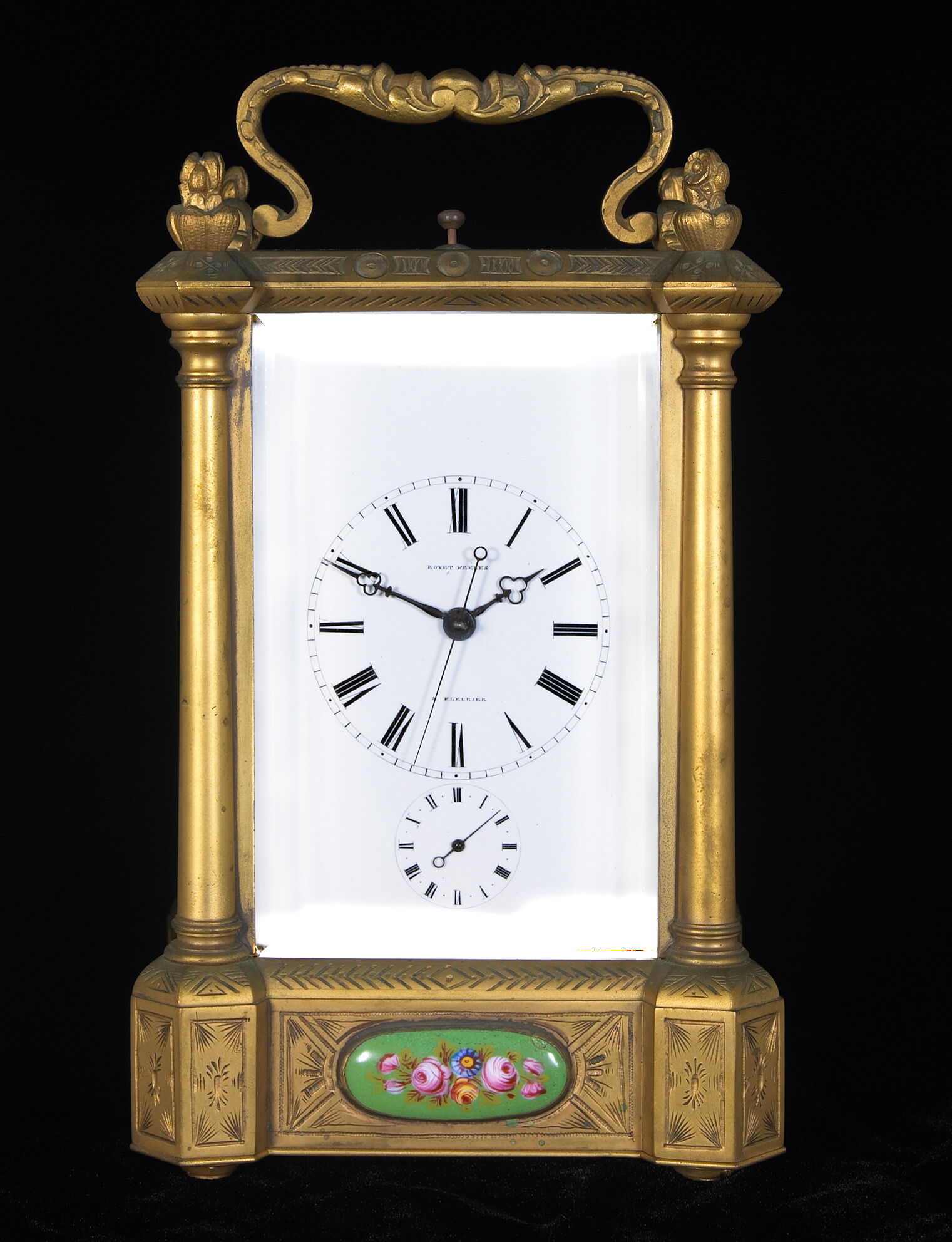 Bonhams : A French gilt brass carriage clock Japy Freres, numbered 4339 Late 19th century