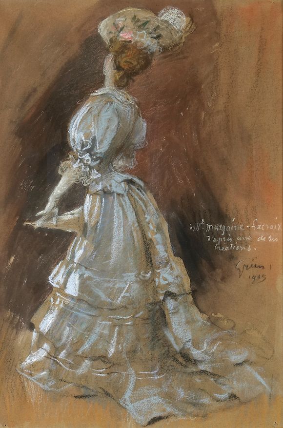 Bonhams : Jules Alexandre Grün (French 1868-1934) An elegant lady with ...