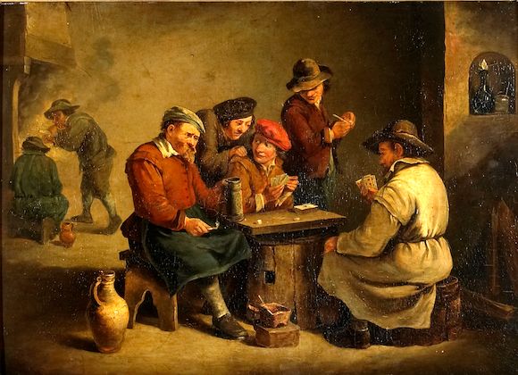 Bonhams : Manner of David Teniers the Younger (Flemish) The card ...