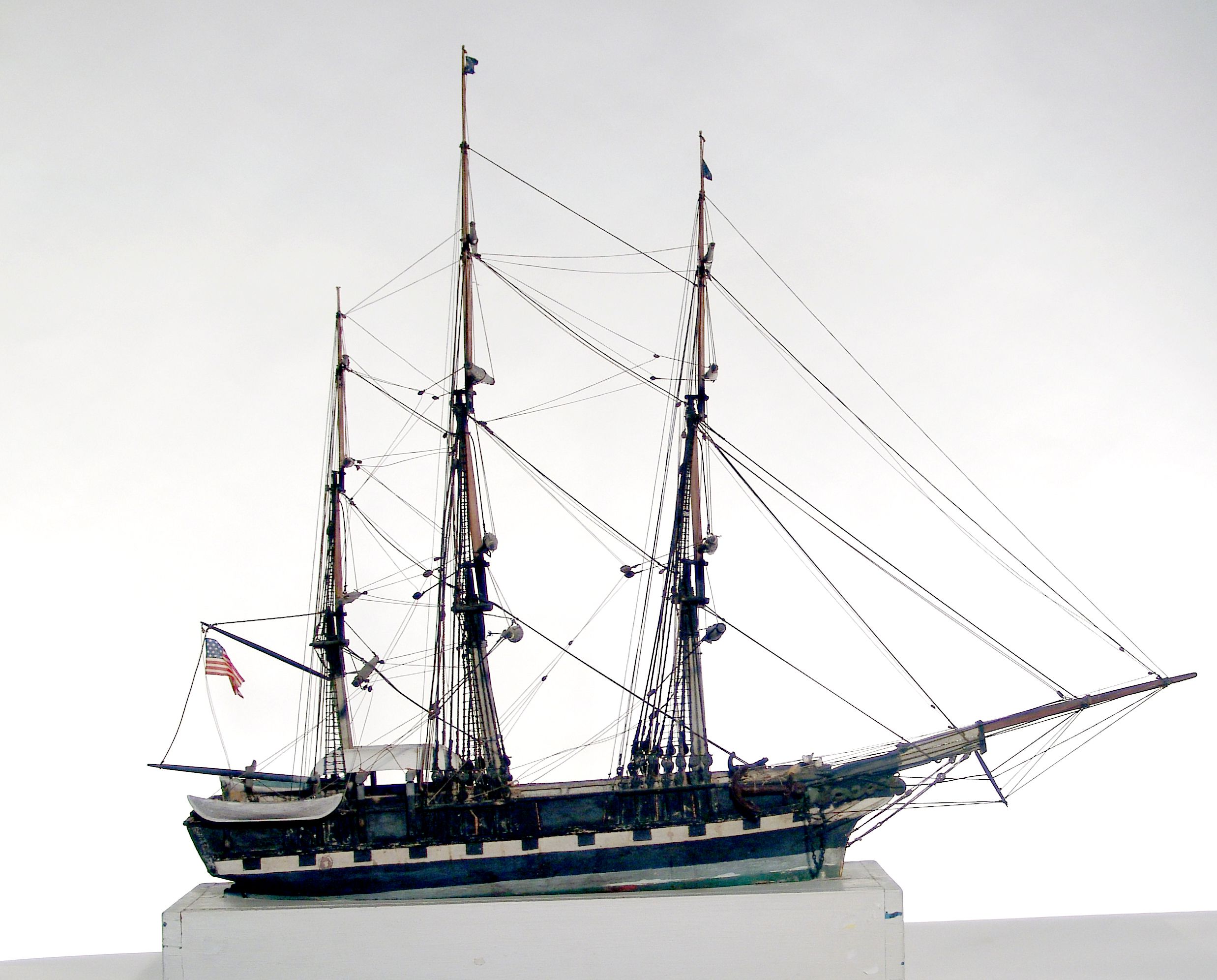 A sailor-made model of the whaling ship 'Nantucket', American, 20th ...
