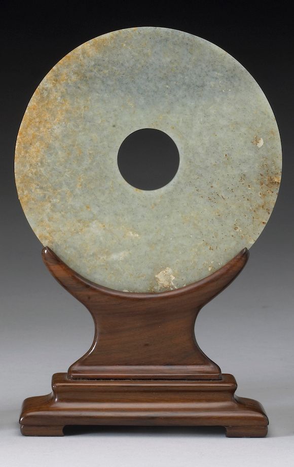 Bonhams : A nephrite bi disc Han Dynasty