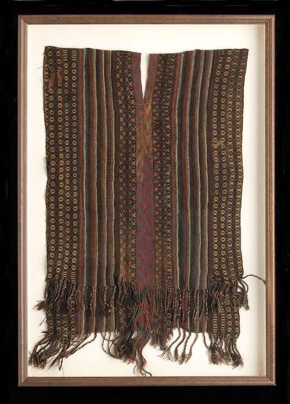 Bonhams : An Inca tunic, framed and glazed