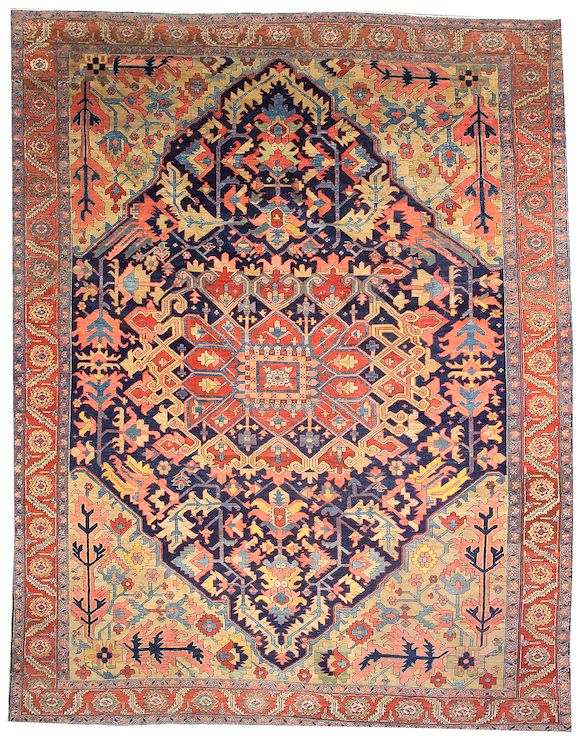 Bonhams : A Serapi carpet Northwest Persia, Size approximately 11ft 2in ...