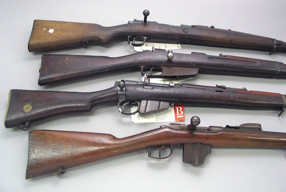 Bonhams : A lot of four bolt action military rifles Curio or Relic firearm