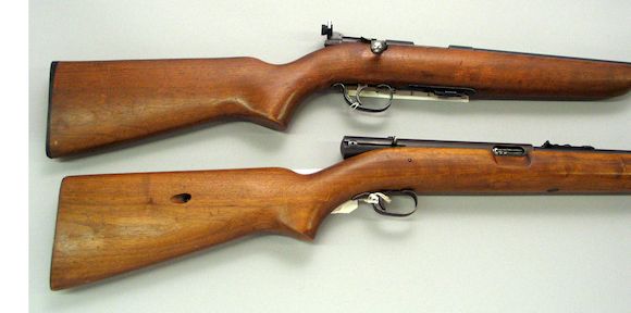 Bonhams : A lot of two .22 caliber sporting rifles