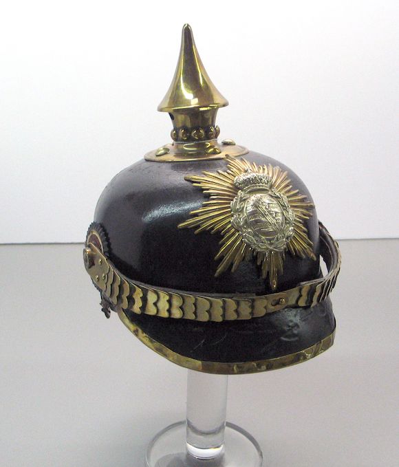 Bonhams : A Saxon Model 1895 other ranks infantry pickelhaube