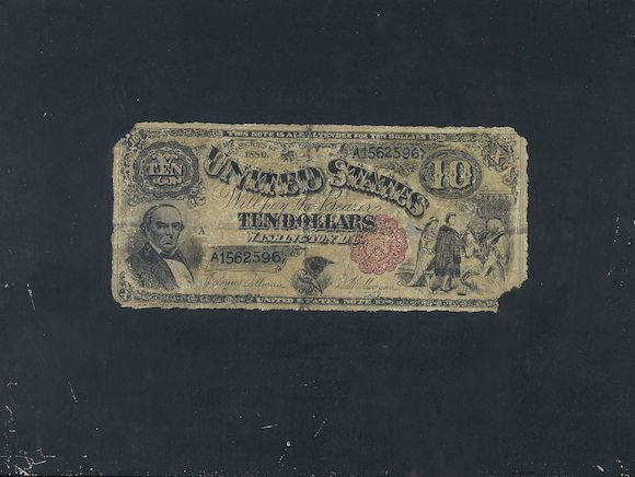 Bonhams : Nicholas Alden Brooks (1840-1904) Ten Dollar Bill 9 x 12in