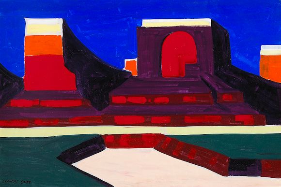 Bonhams : Conrad Buff (1886-1975) Monument Valley 15 3/4 x 24 inches