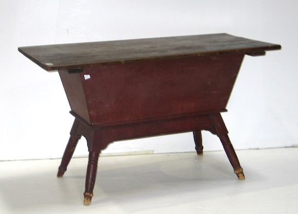 Bonhams : An American red painted dough box