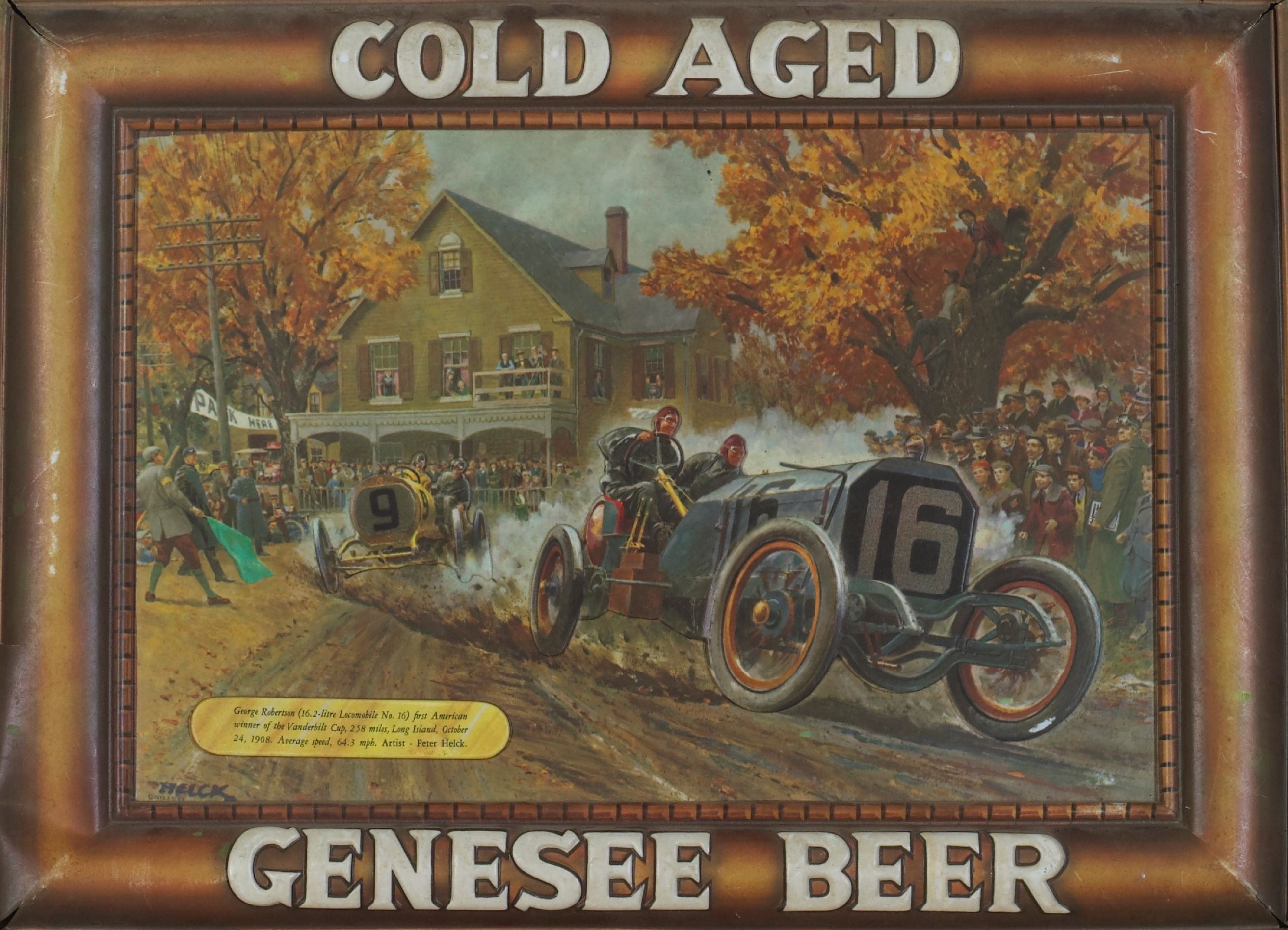 Bonhams Cars : A Genesee Beer advertising wall plaque, 14 x 19 in.