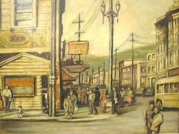 Bonhams : Bianca Conti Royce (American 1881-1954) Park Street scene ...