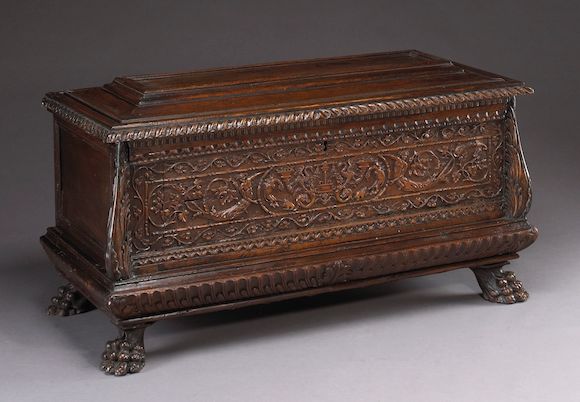 Bonhams : An Italian late Renaissance walnut cassone
