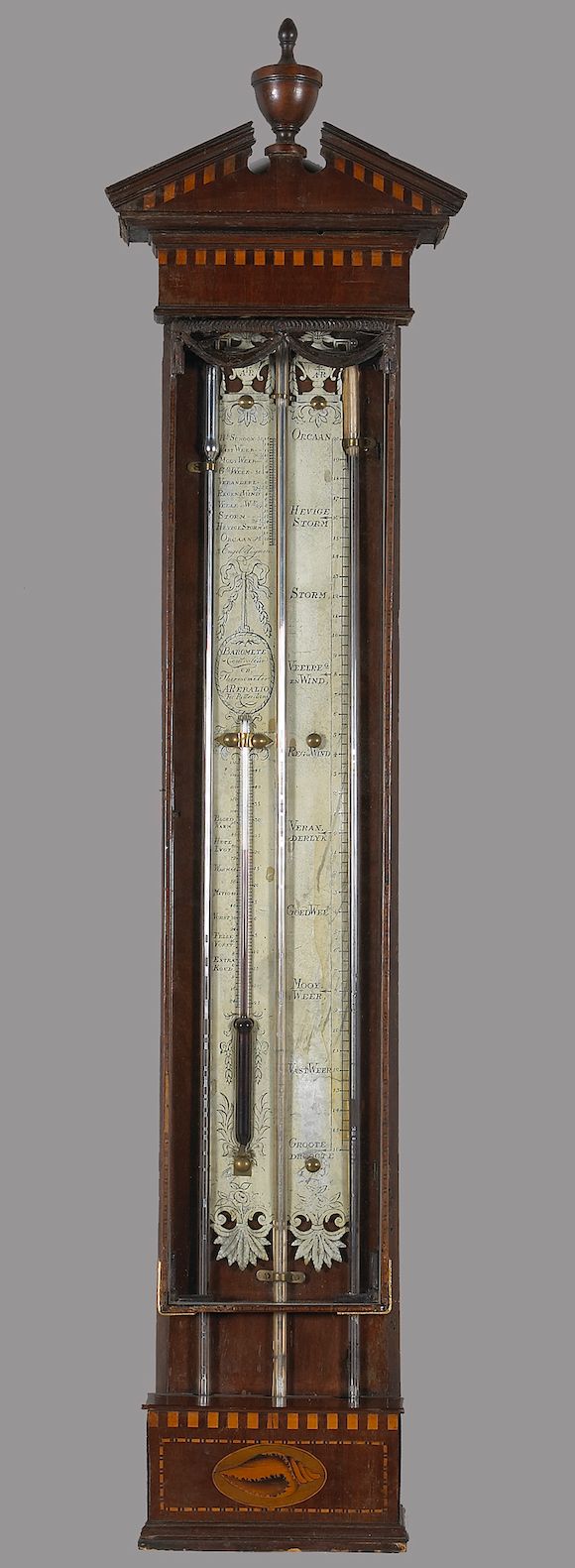Bonhams : A Dutch Neoclassical marquetry inlaid mahogany combination ...