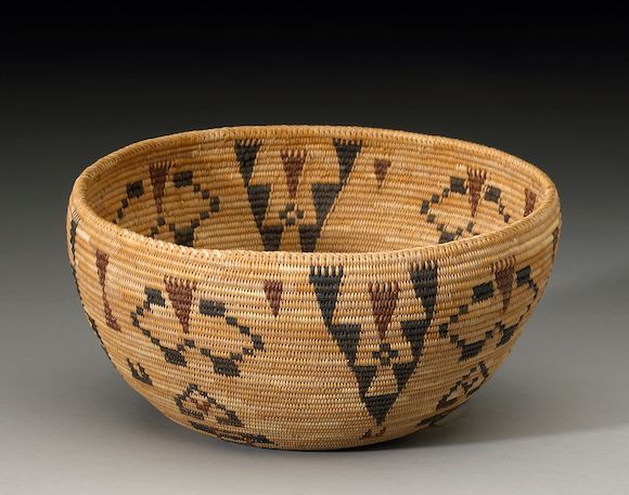 Bonhams : A Paiute polychrome basket, Maria Harry
