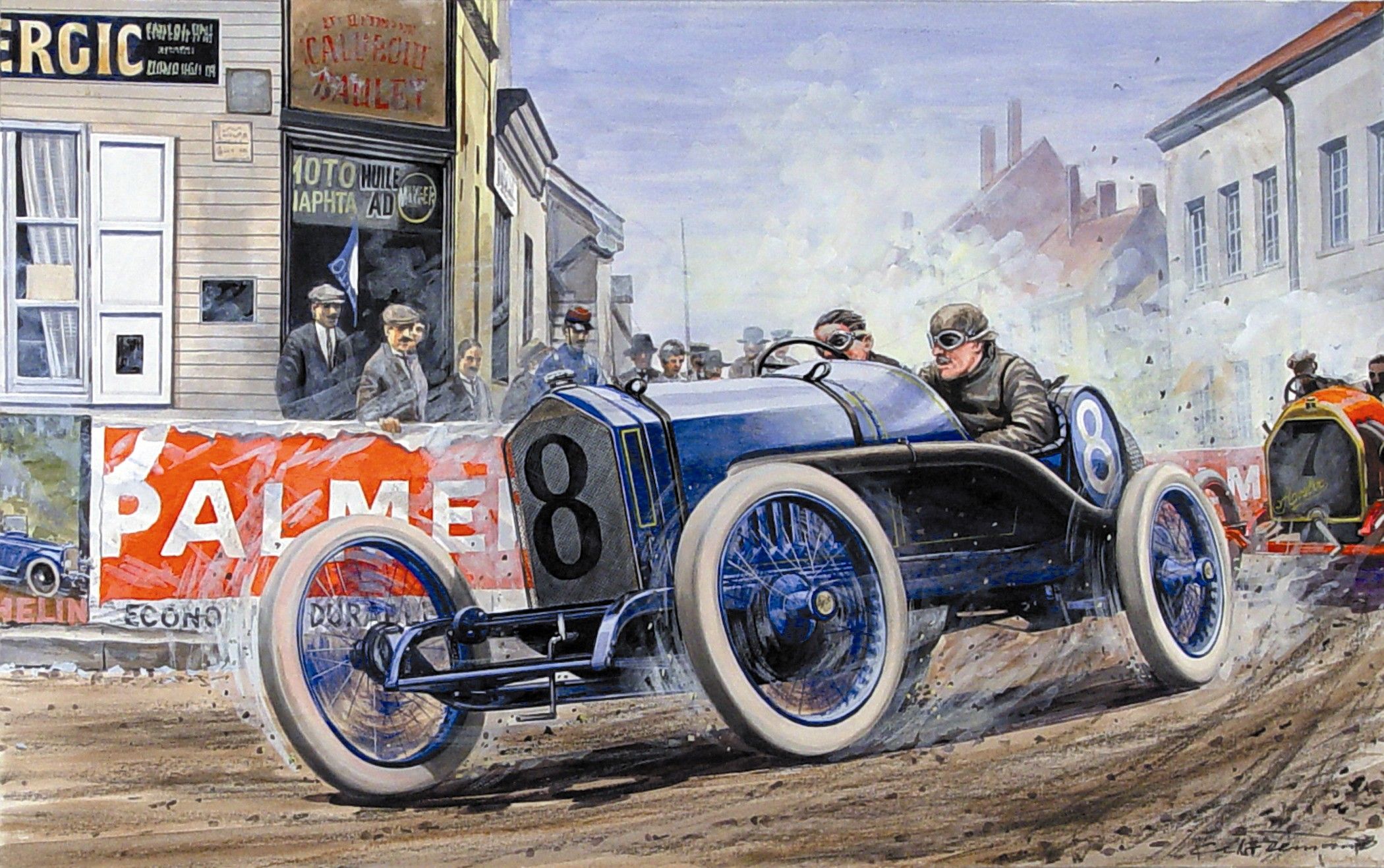 Bonhams Cars : ‘1913 Grand Prix of France’ by Carlo Demand, 28¾ x 19½ ins