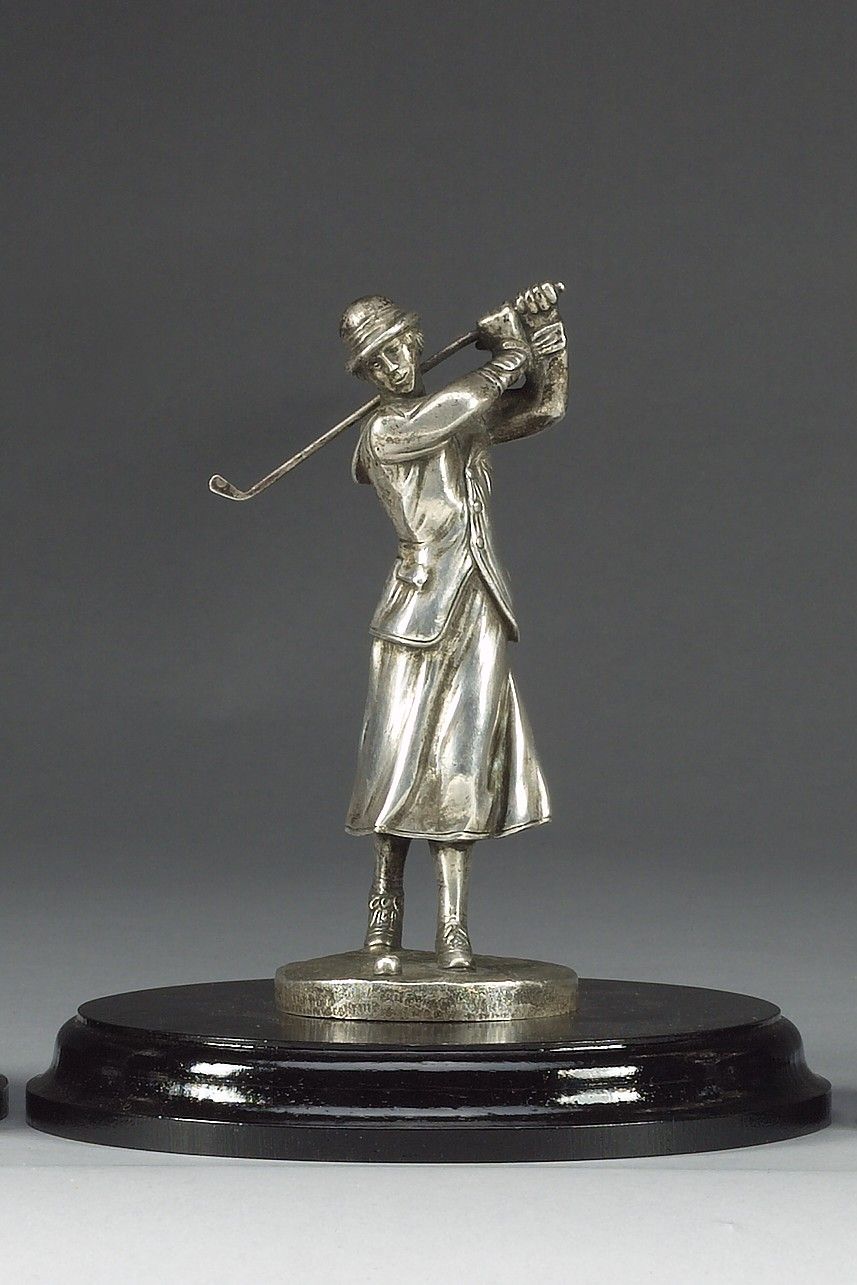 Bonhams Cars : A rare 'Lady Golfer' mascot by J. Dunach, circa 1920 ...