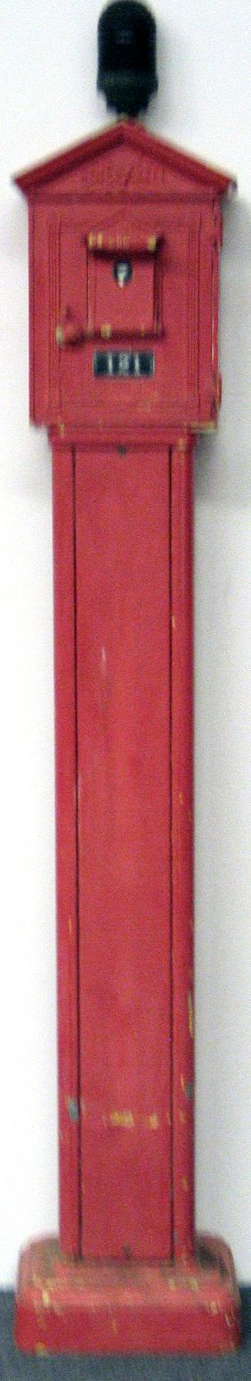Bonhams Cars : A 'Game Well' cast alloy fire alarm station box,