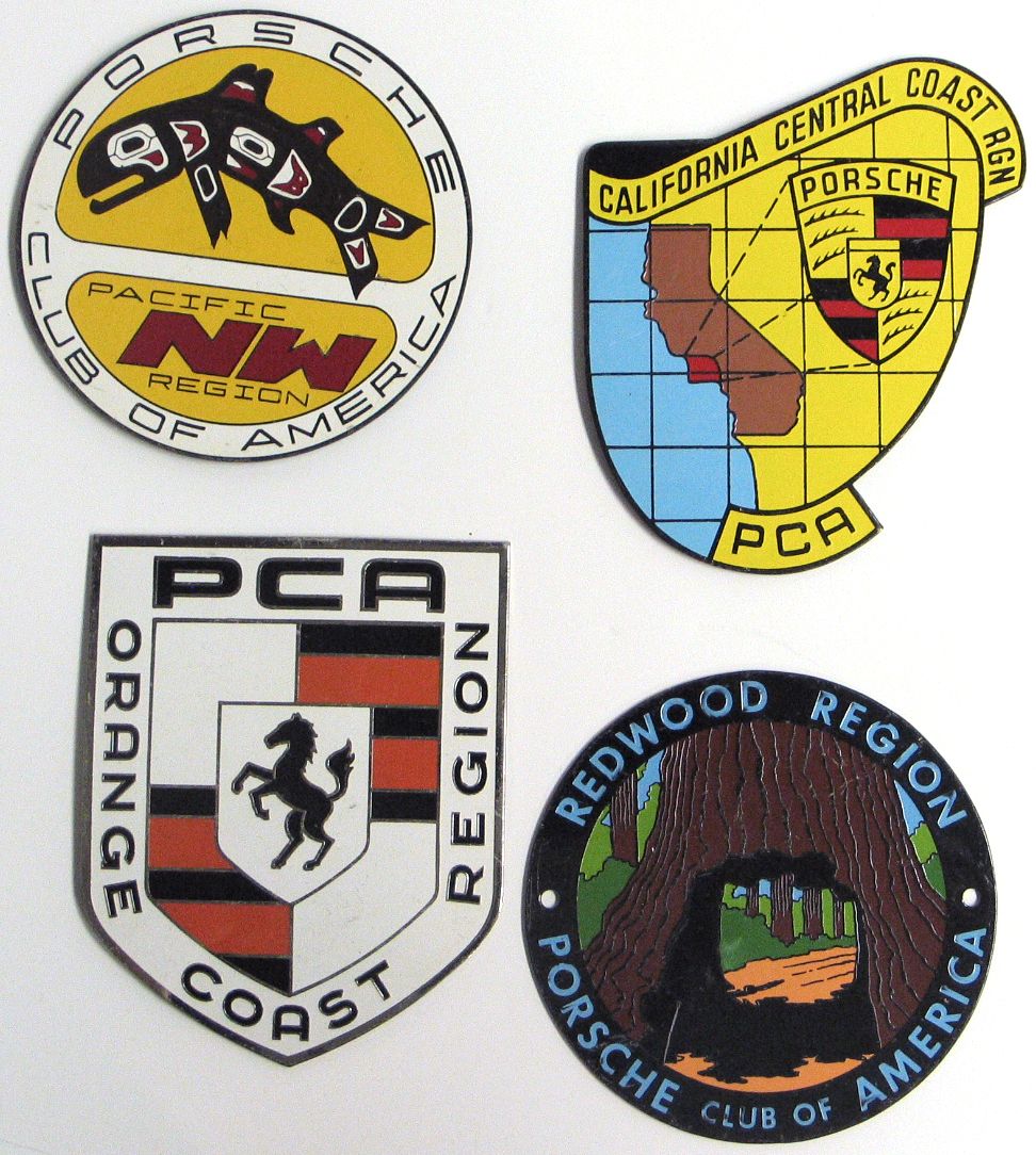Bonhams Cars : Six Porsche Club of America badges,