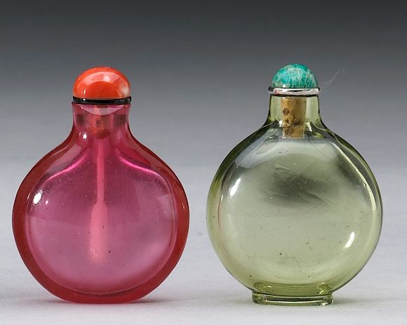 Bonhams : Two Peking glass snuff bottles 19th Century