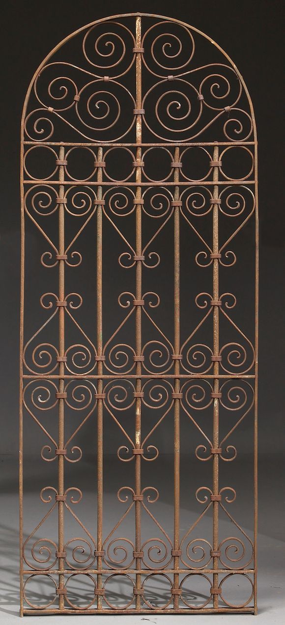 Bonhams : A set of six Continental wrought iron panels