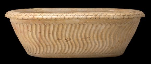 Bonhams : A Roman style carved marble bath