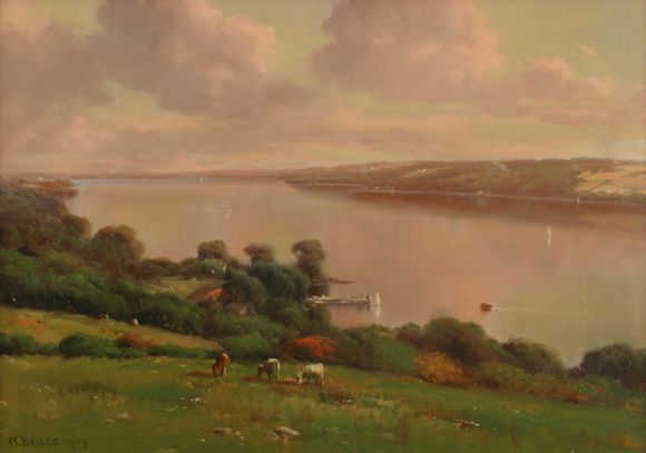 Bonhams : William Bruce (1861-1911) Hillside in New York 18 x 26in (45. ...