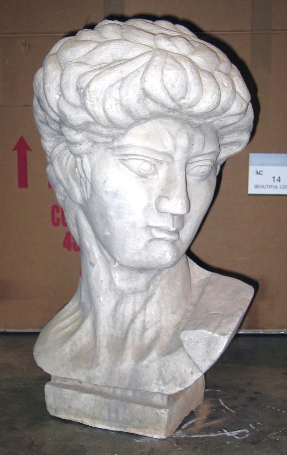 Bonhams : A marble bust of David