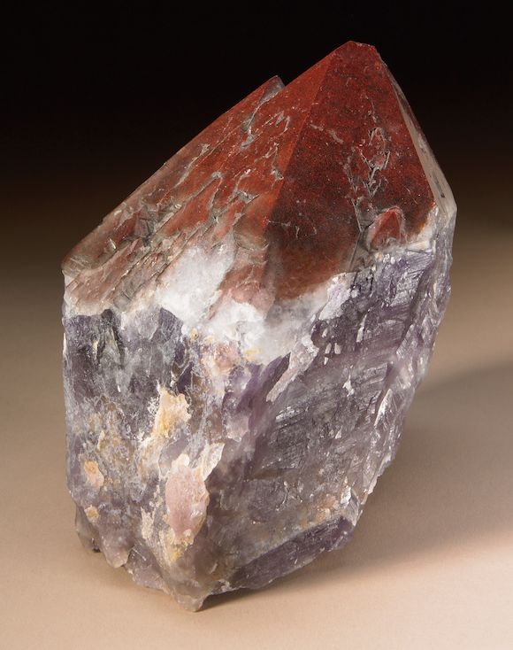 Bonhams : Amethyst Quartz with Ferroginous Overgrowth