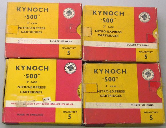 Bonhams : A lot of Kynoch .500-3 inch Nitro Express ammunition
