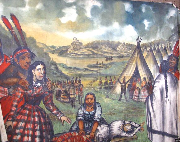 Bonhams : An interesting group of American folk art paintings, probably ...