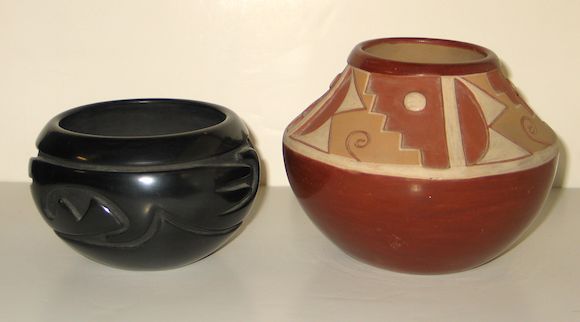 Bonhams : Two Pueblo pottery vessels: Stella Chaverria, Tomacita ...