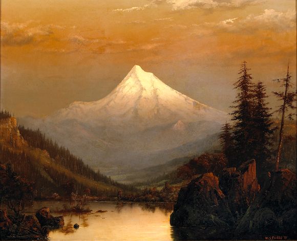 Bonhams : William Samuel Parrott (1843-1915) A View of Mount Hood 13 3/ ...