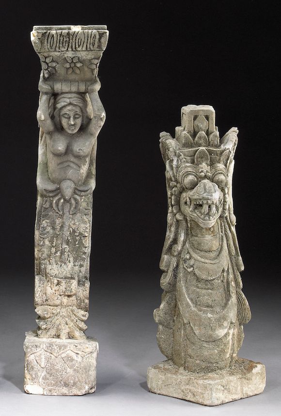 Bonhams : Two Southeast Asian figural architectural elements