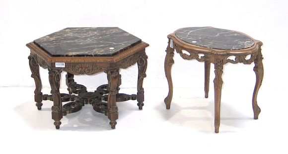 Bonhams : A Baroque style gilt decorated walnut end table together with ...