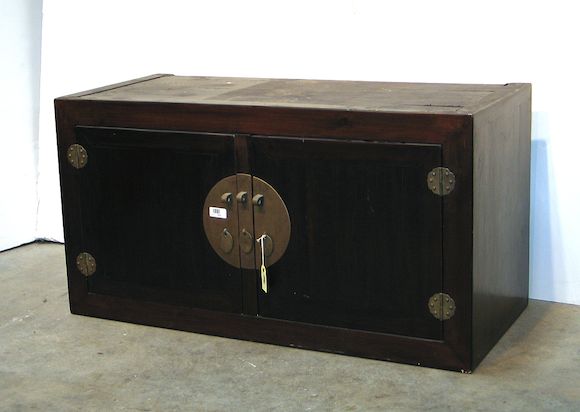 Bonhams : A massive Chinese yumu and camphor wood storage trunk on ...