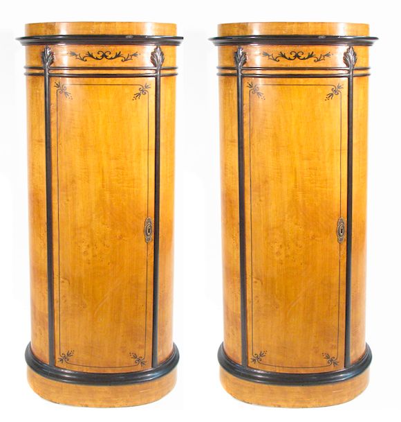 Bonhams : A pair of Danish style hat cabinets