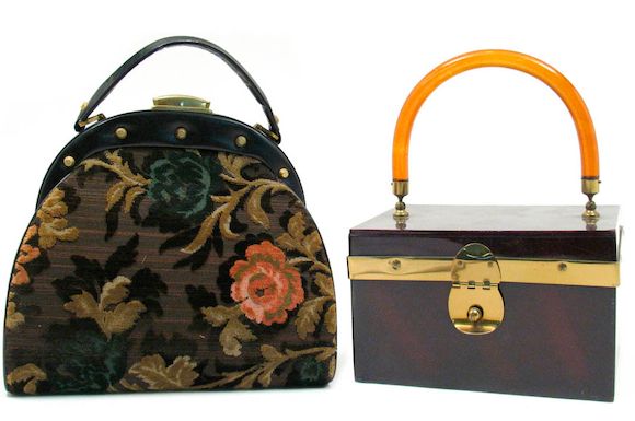 Bonhams : A group of vintage ladies handbags and accessories