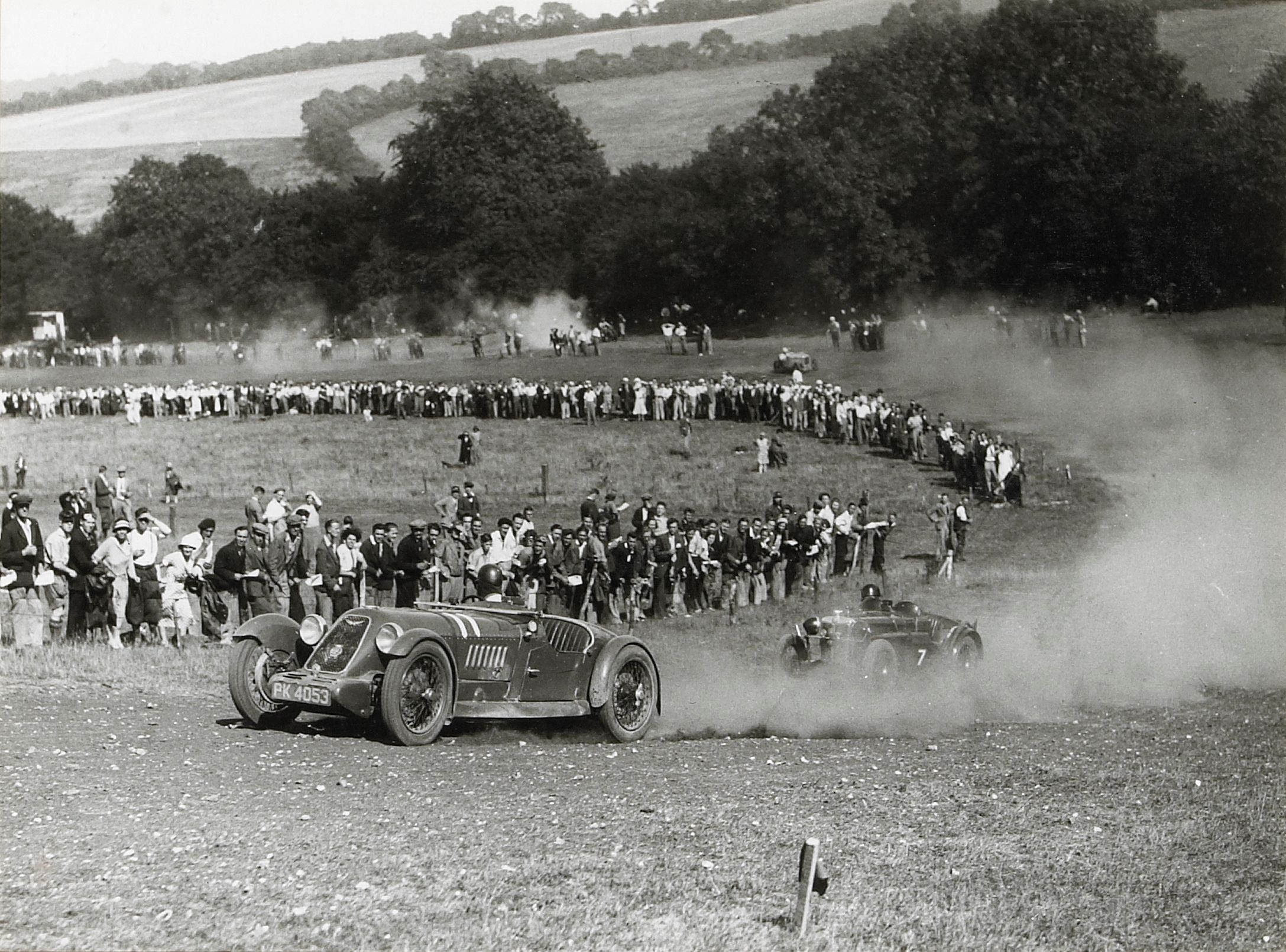 Bonhams Cars : Photograph of three pre-war racing cars, 12 x 16in