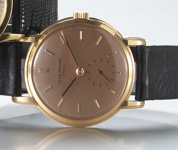 Bonhams : Patek Philippe. An 18k pink gold wristwatch with pink dialRef ...