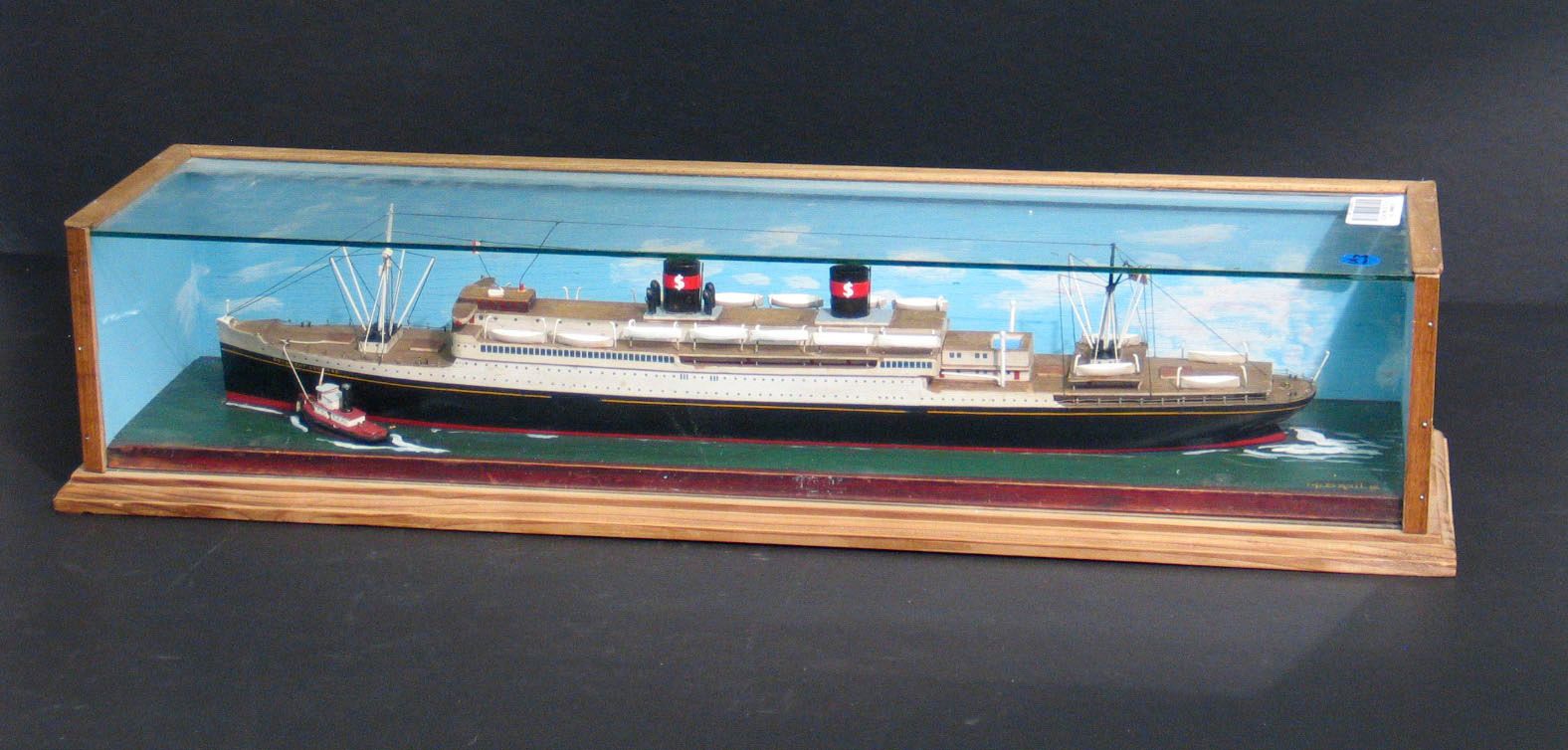 A waterline model of the PRESIDENT COOLIDGE from the Dollar Steam Ship ...