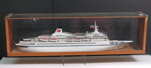 Bonhams : A wooden hull waterline model of the Royal Viking Star's ...