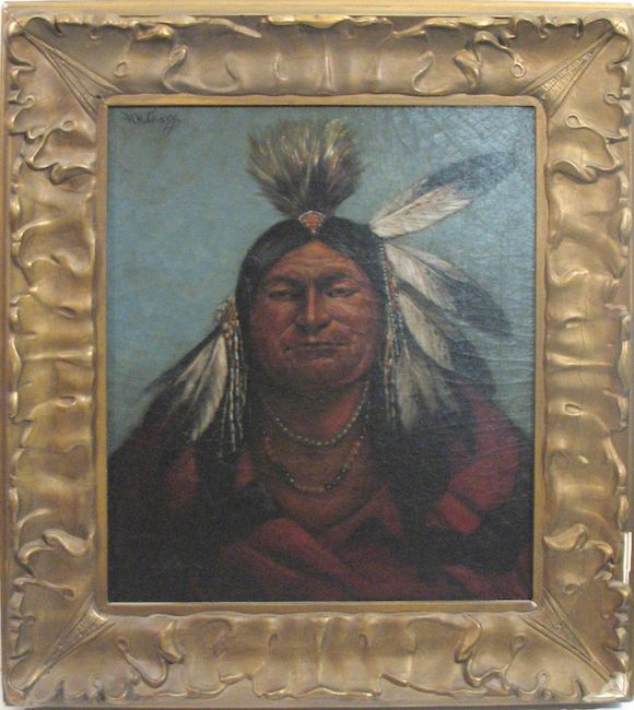 Bonhams : Henry H. Cross (American 1837-1918) A Portrait of an Indian ...
