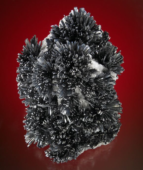 Bonhams : Unusual Stibnite on Matrix