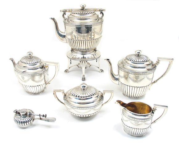 Bonhams : German Silver Five Piece Tea and Coffee Set in the ...
