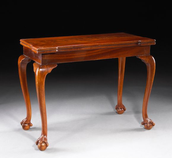 Bonhams : An unusual Russian Rococo mahogany games table in the English ...