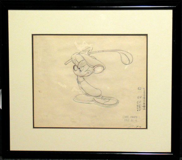 Bonhams : From the 1941 Walt Disney cartoon ‘Canine Caddy’, an original ...