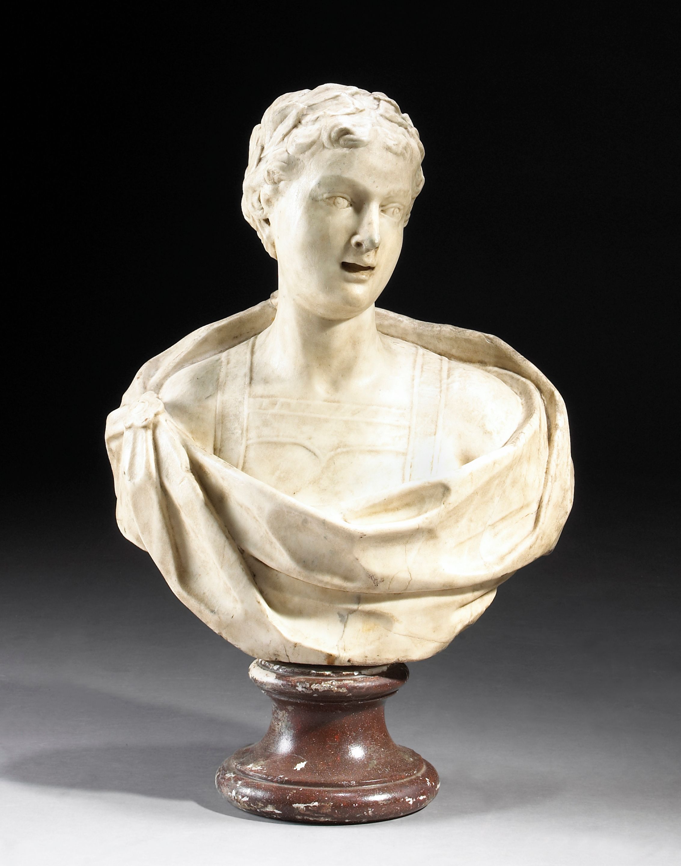 An Italian Renaissance carved marble bust of a poet - auctions & price ...
